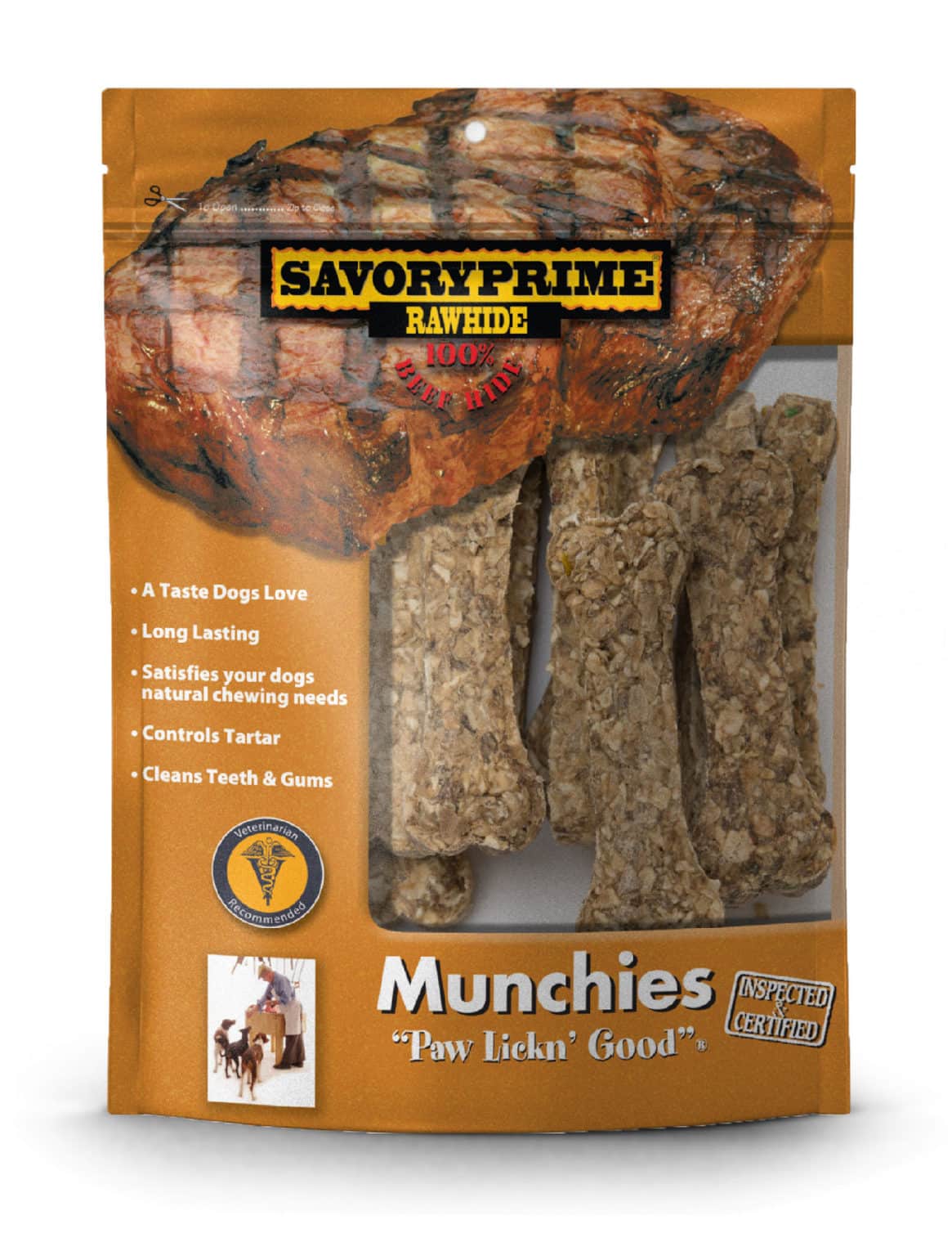 3-4” Munchie Bone Natural 10/Pk - Savory Prime Pet Treats