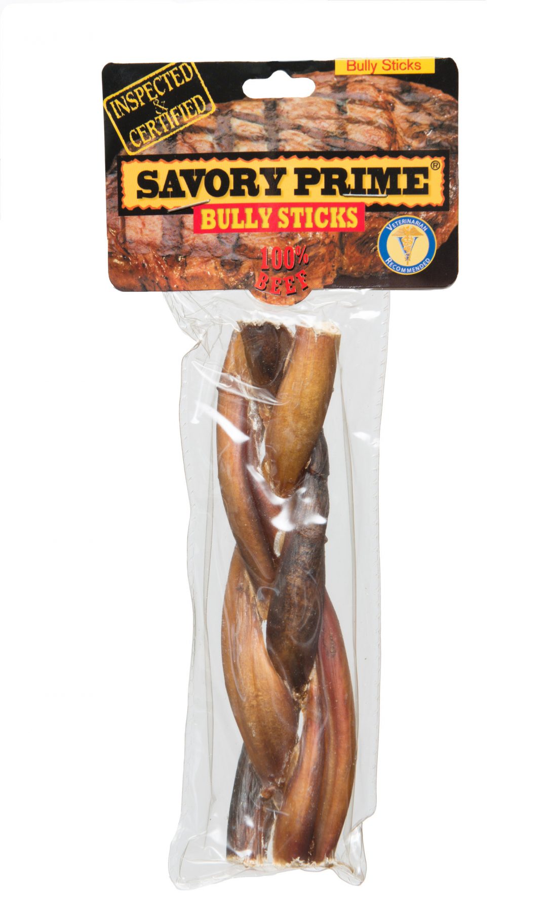 6" AMERICAN Braided Bully Stick - Savory Prime Pet Treats